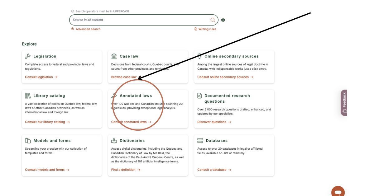 What is an annotated law and how do I access it in Espace CAIJ? | CAIJ
